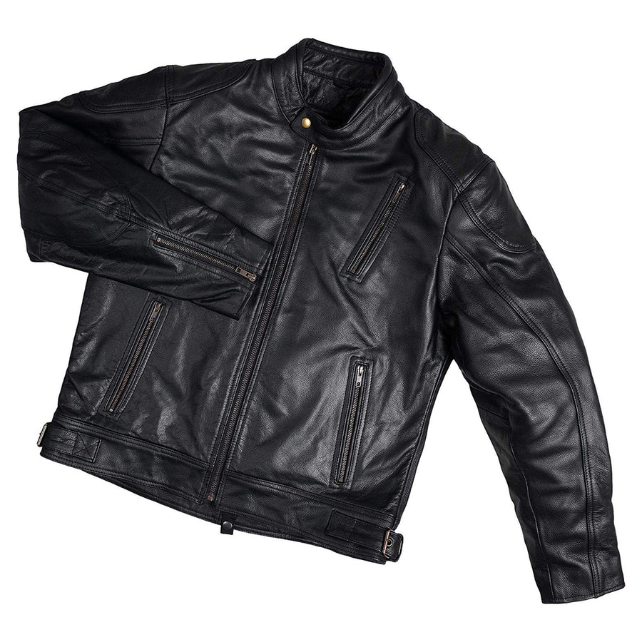 HWK Leather Cafe Racer Jacket – HWK Moto